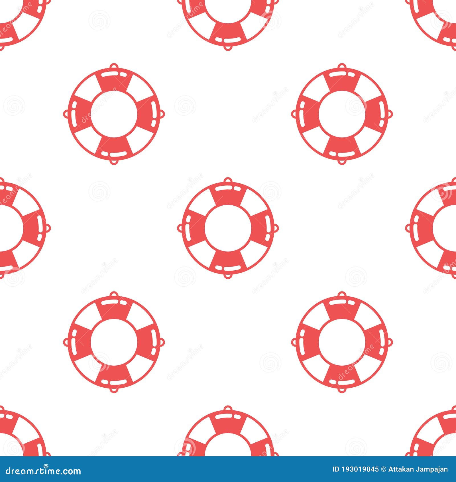 Seamless Life Ring Pattern Background,Vector and Illustration Stock ...