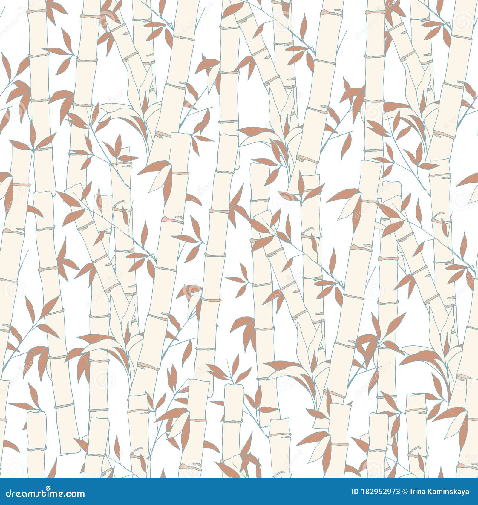 Seamless Light Bamboo Pattern. Endless Texture of Bamboo Stems on a ...