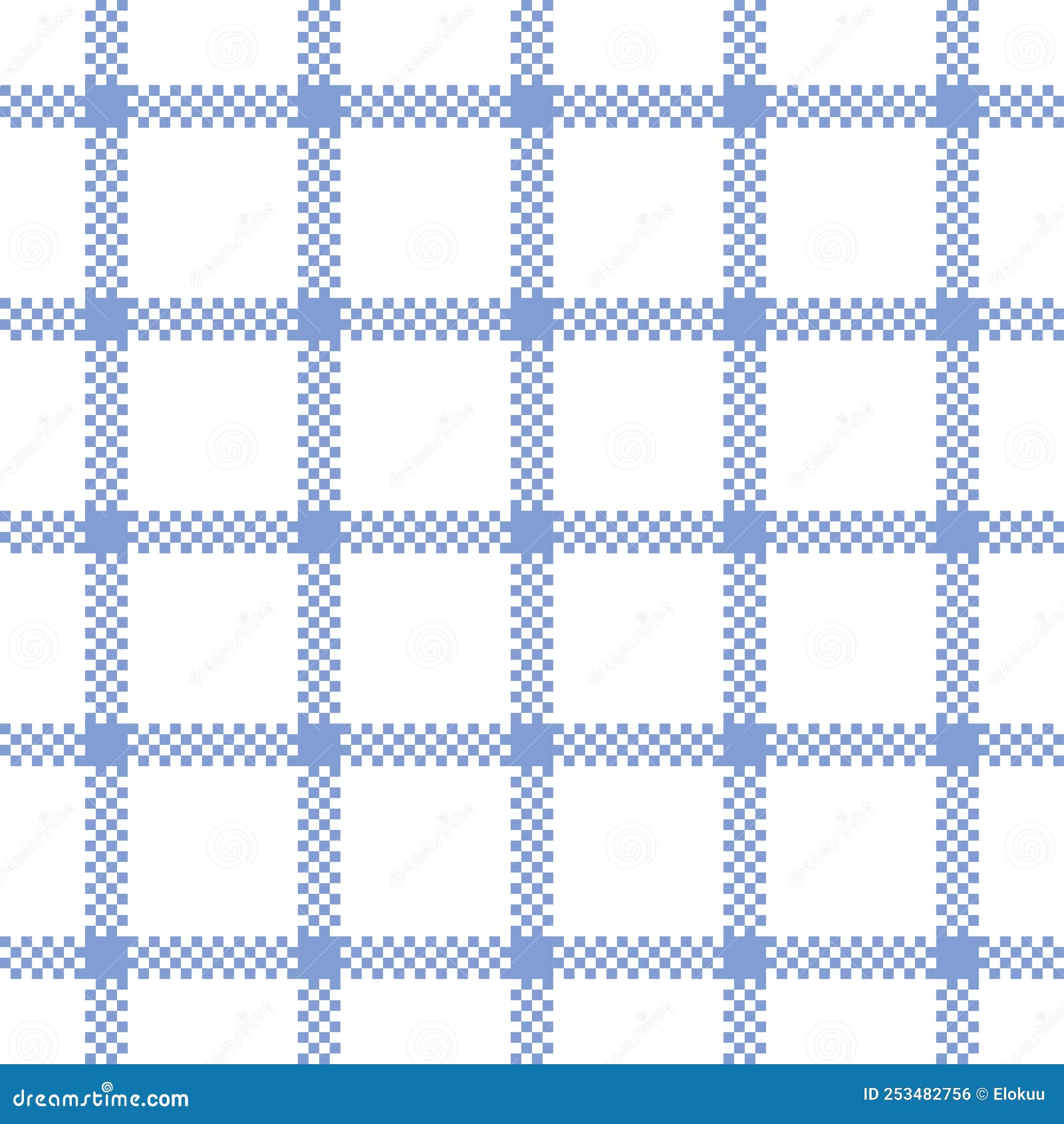 Seamless Light Blue Graph Check Pattern. Vector Textile Background ...