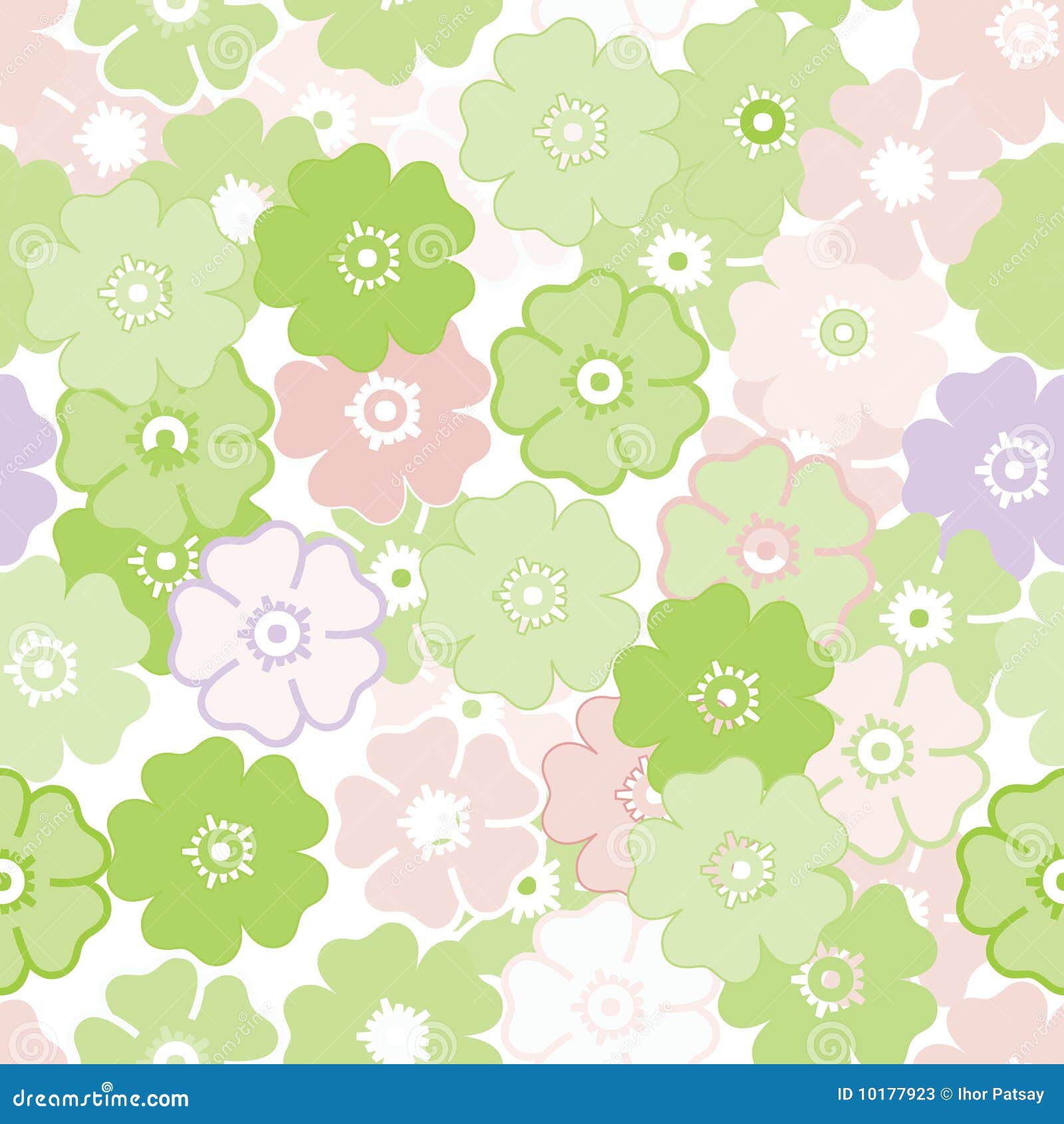 Seamless Light Flower Pattern Stock Vector - Illustration of graphic ...