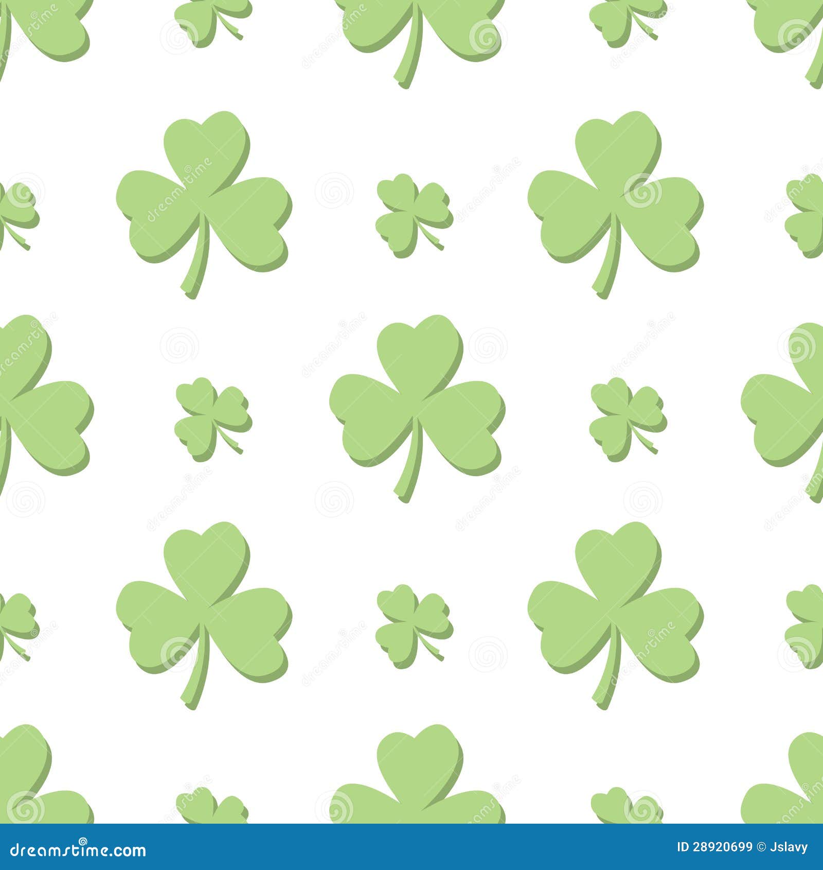 Seamless Light Green Shamrocks Royalty Free Stock Images Image 28920699