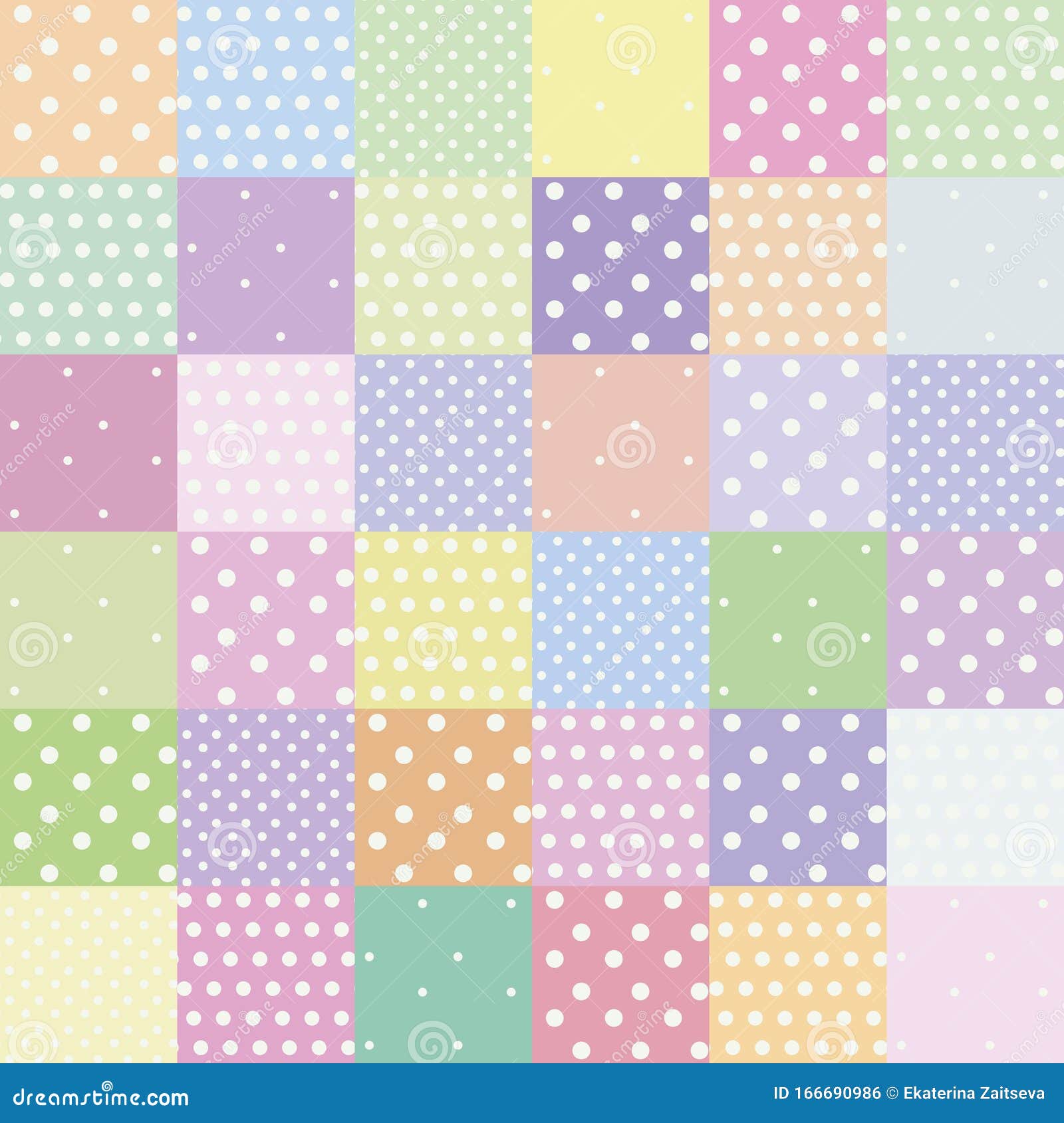 Seamless Light Multi-colored Vector Retro Pattern of Light Colored ...