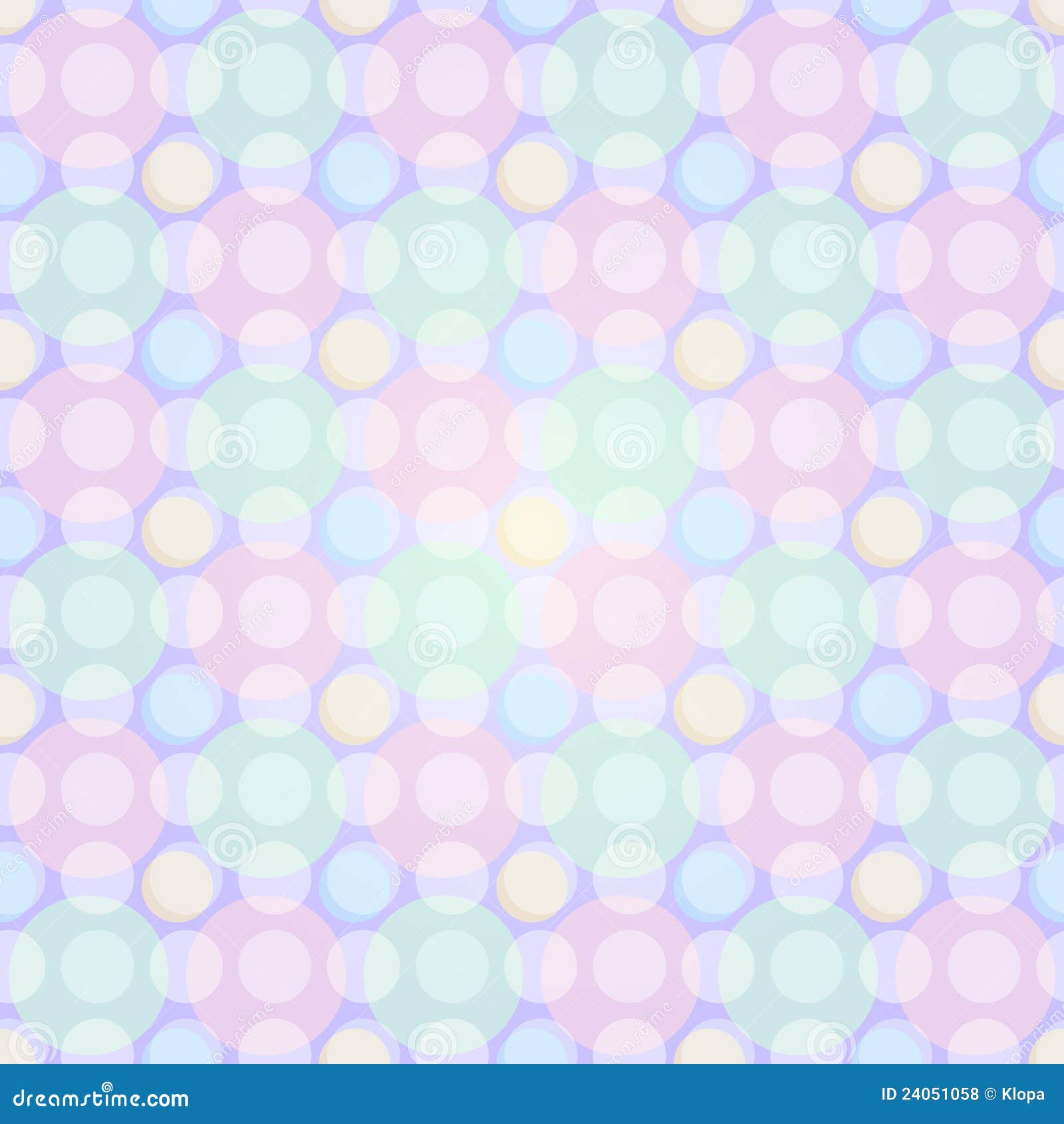 Seamless Light Pastel Pattern with Circles Stock Vector - Illustration ...