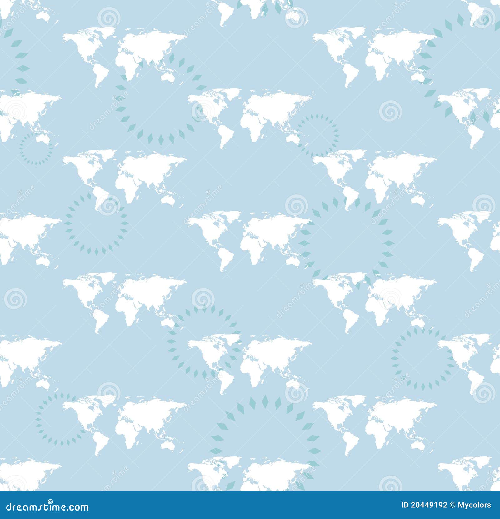 Seamless Light Pattern with Maps - Eps Stock Vector - Illustration of ...