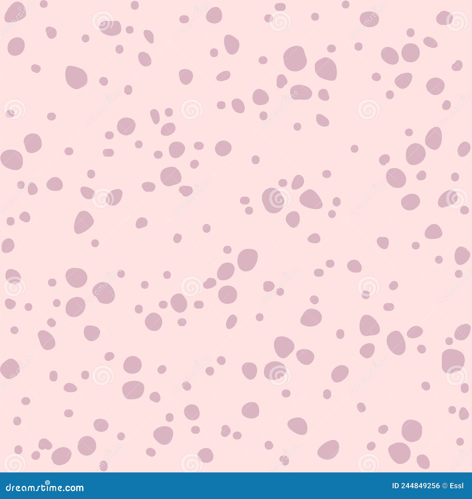 Seamless Light Pink Pattern with Dots Fabric Print Design. Vector ...