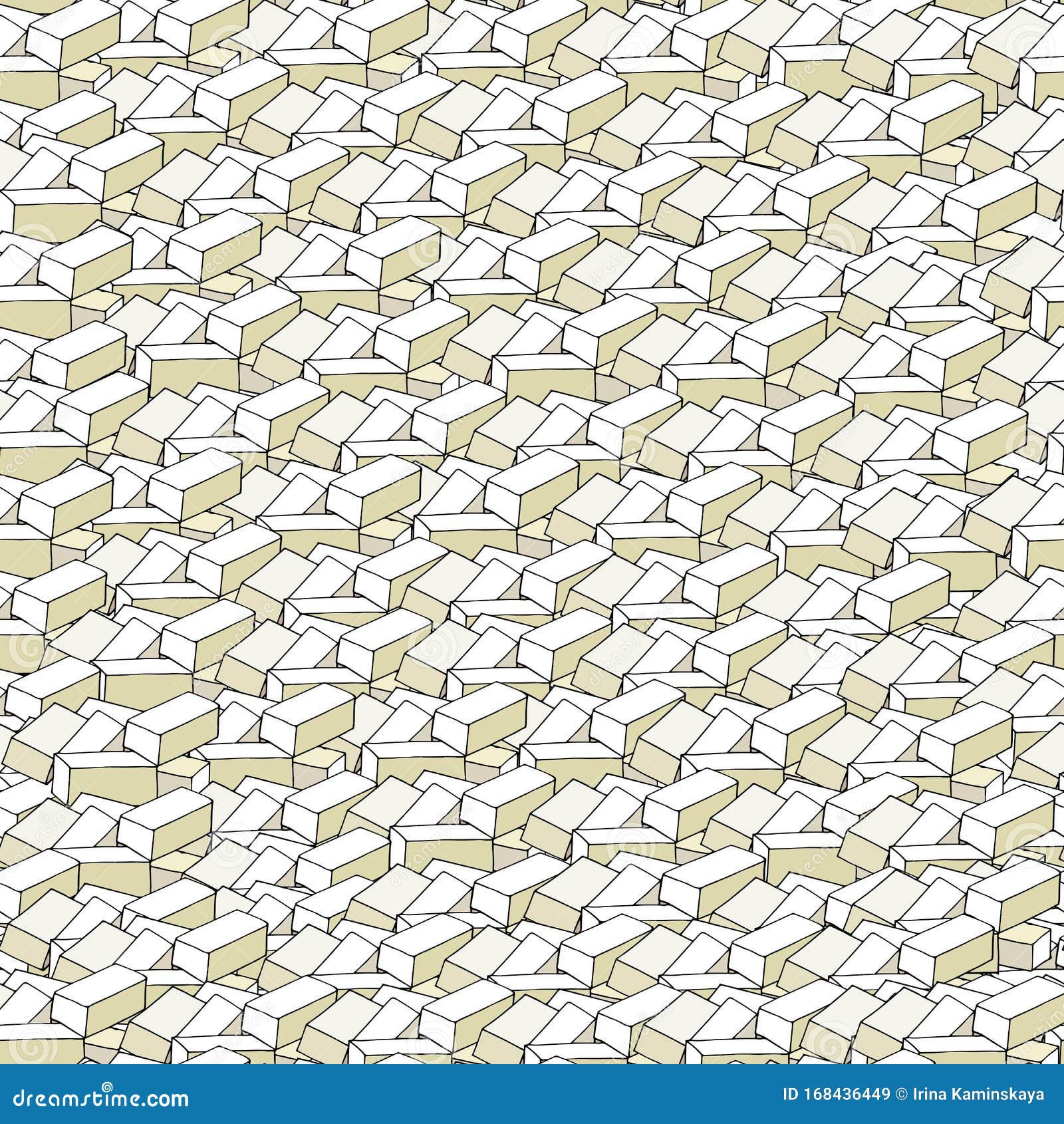 Seamless Light Stone Background. Vector Texture of Bricks, Stones for ...