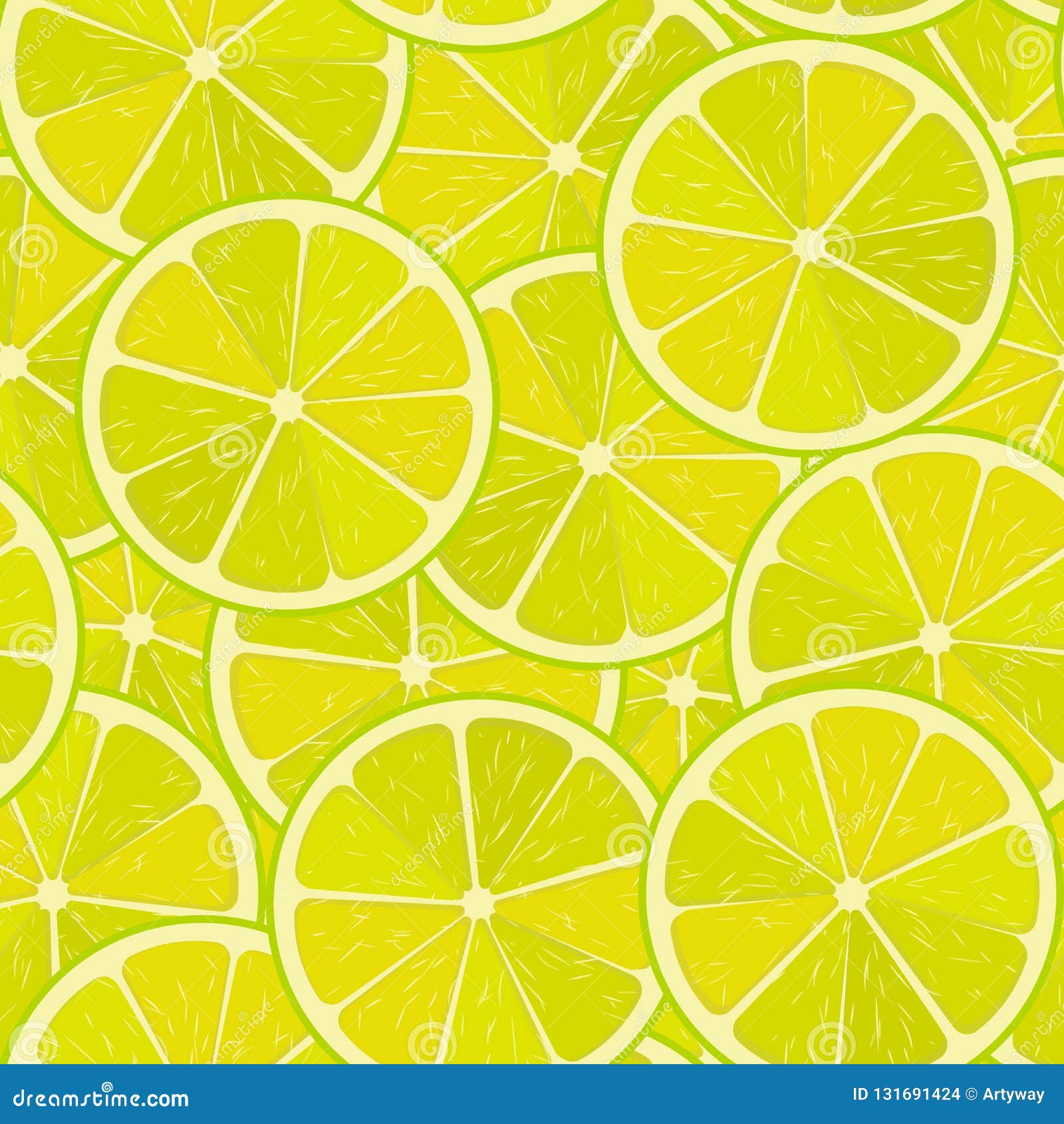Seamless Lime or Lemon Vector Pattern. Minimalistic Food Background ...