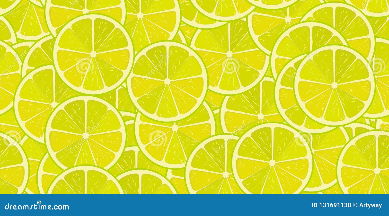 Seamless Lime or Lemon Vector Pattern. Minimalistic Food Background ...