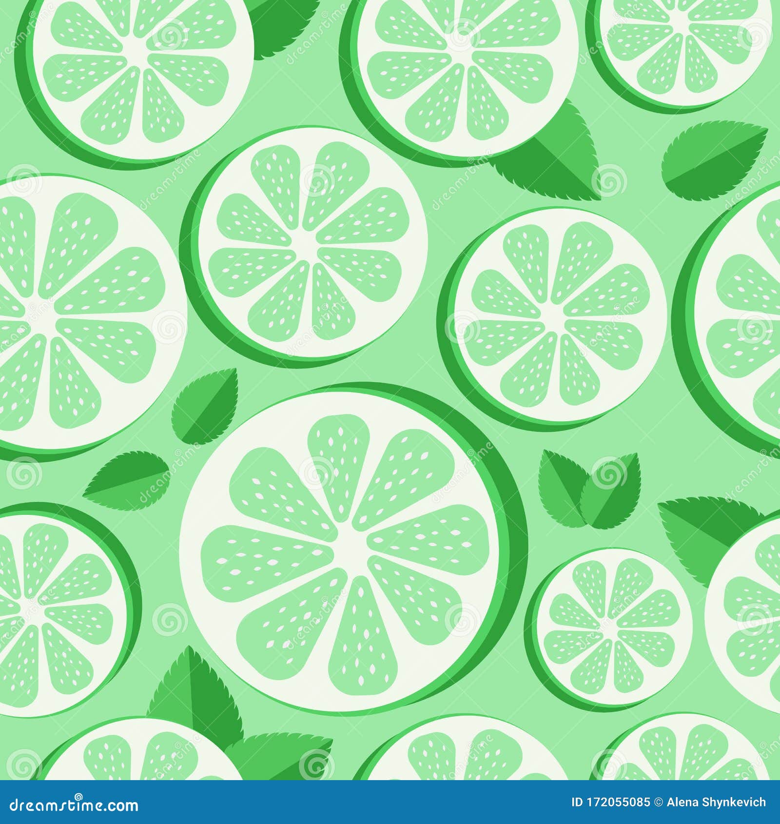 Seamless Lime Pattern. Pattern of Slice of Lemon Isolated Icon Vector ...