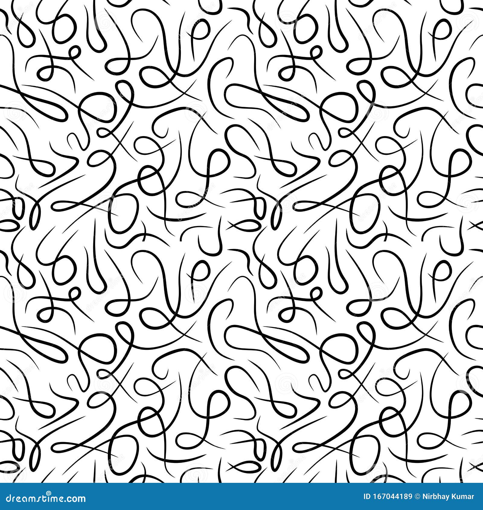 Seamless Line Art Pattern Design Stock Vector - Illustration of ...