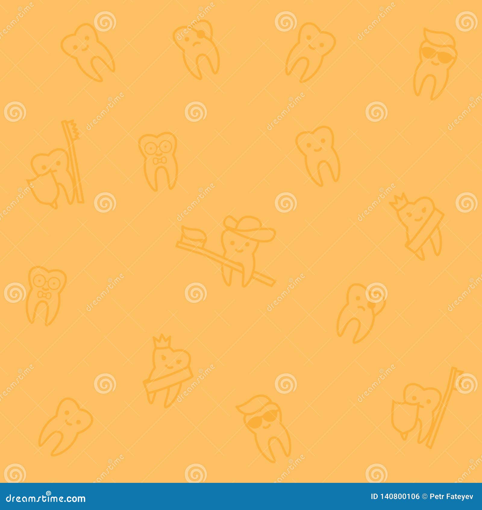 Seamless Line Art Tooth Pattern Stock Vector - Illustration of abstract ...