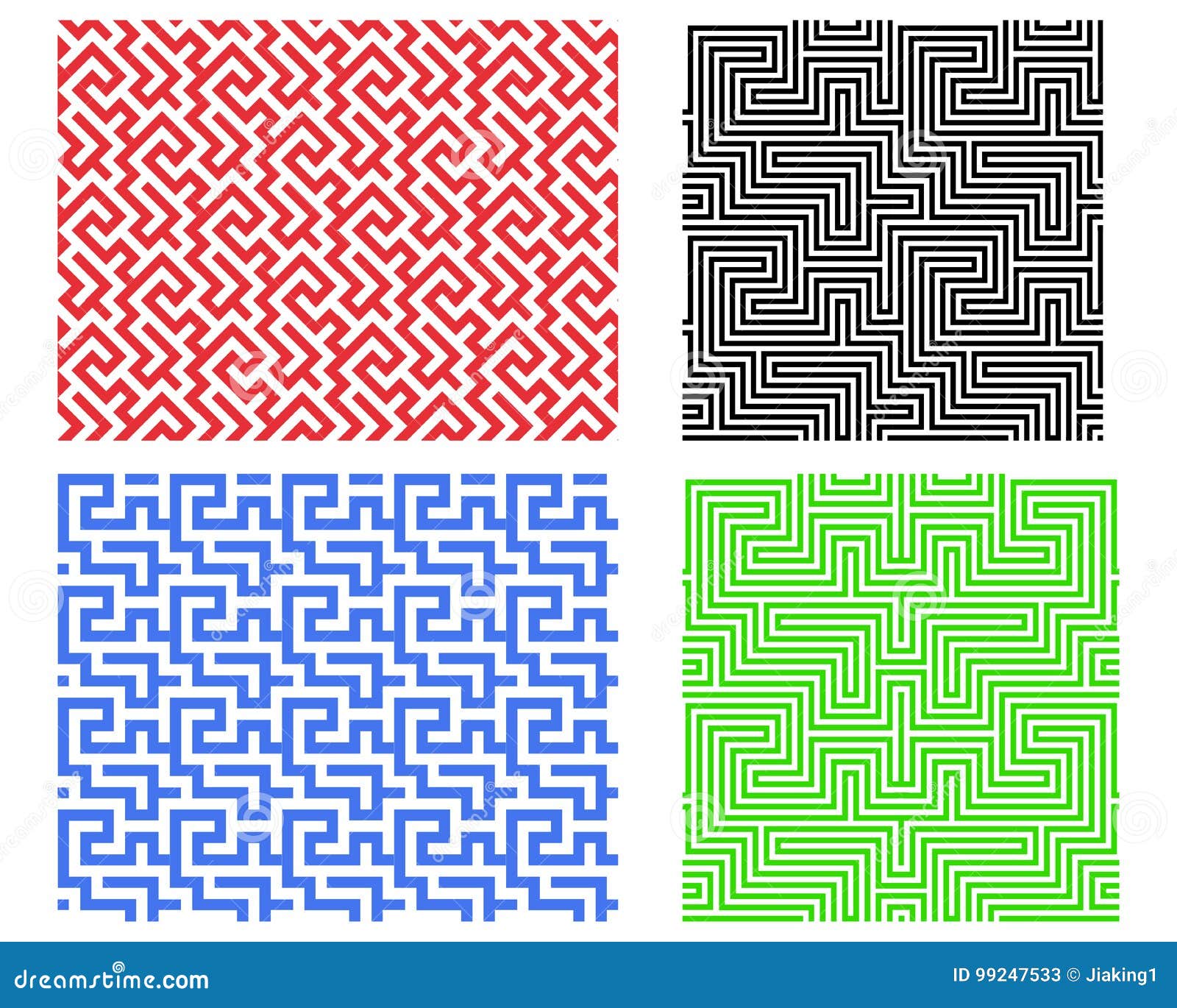 Seamless Line Pattern in Chinese Style, Vector Stock Vector ...