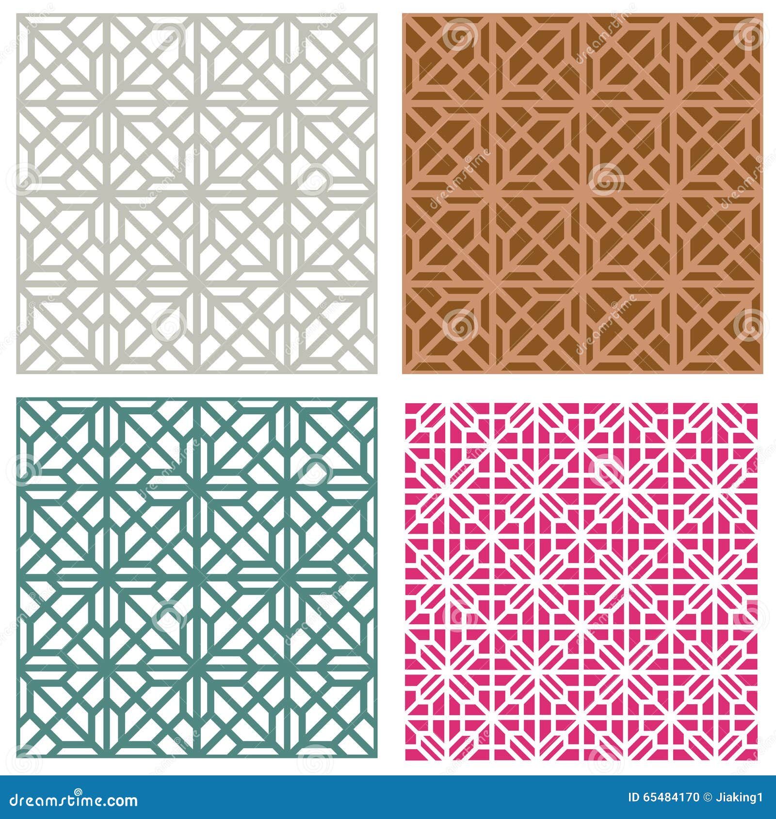 Seamless Korean Pattern With Jeju Islands Landmarks On White Background ...