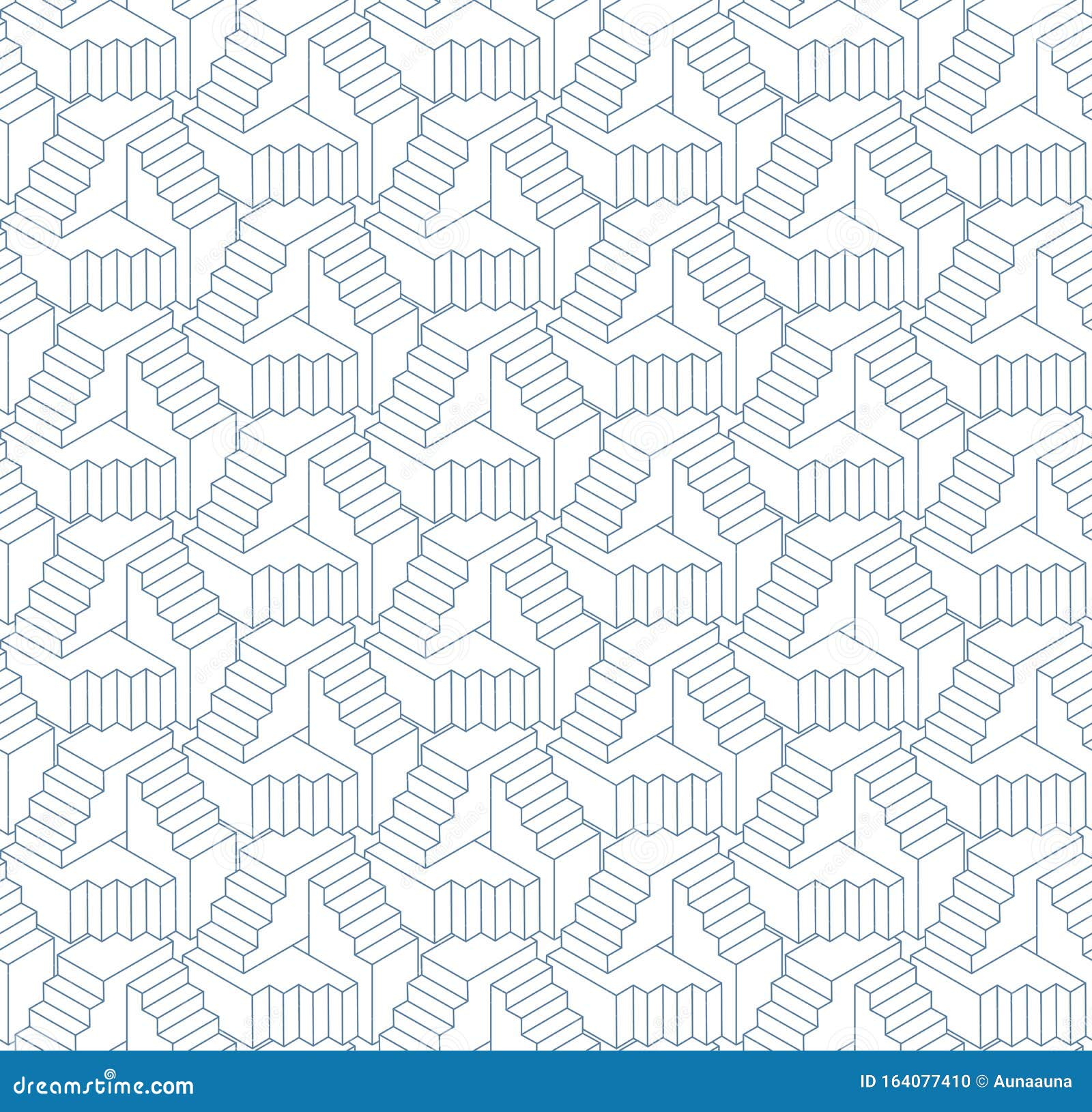 Seamless Linear Pattern in Blue Color. Stock Vector - Illustration of ...