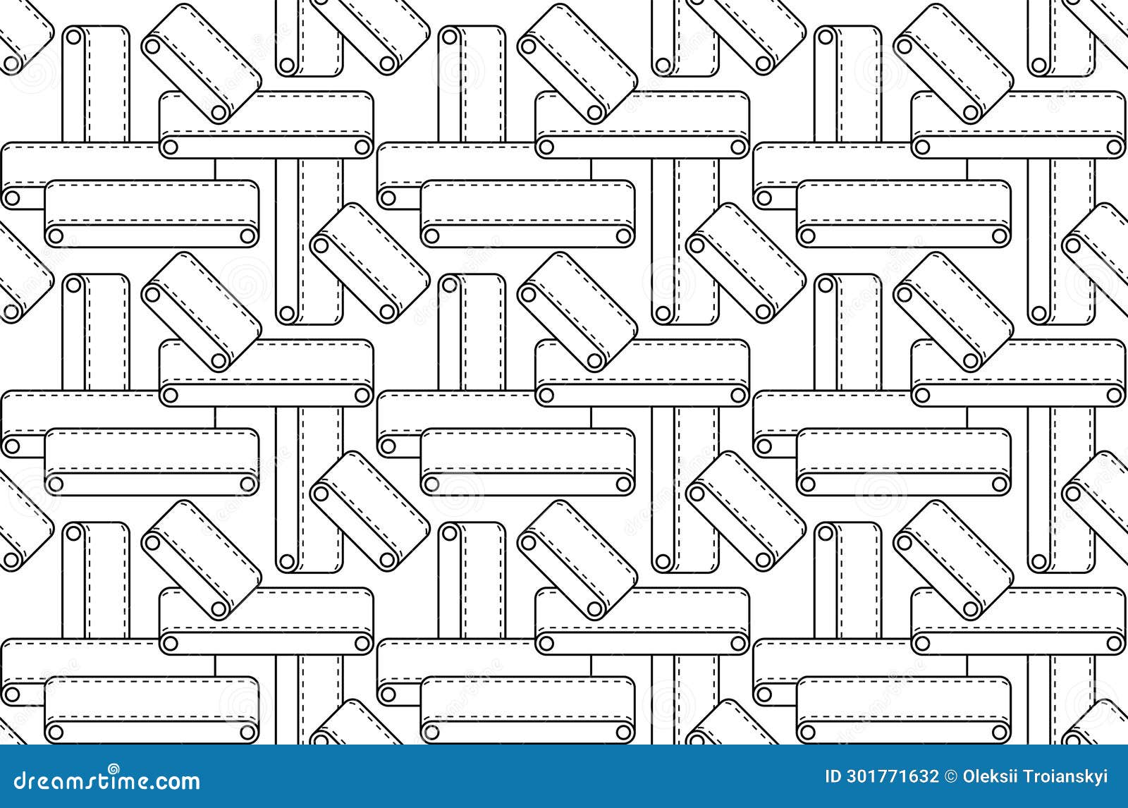 Seamless Linear Pattern with Conveyor Belts in Different Directions Stock Vector - Illustration ...