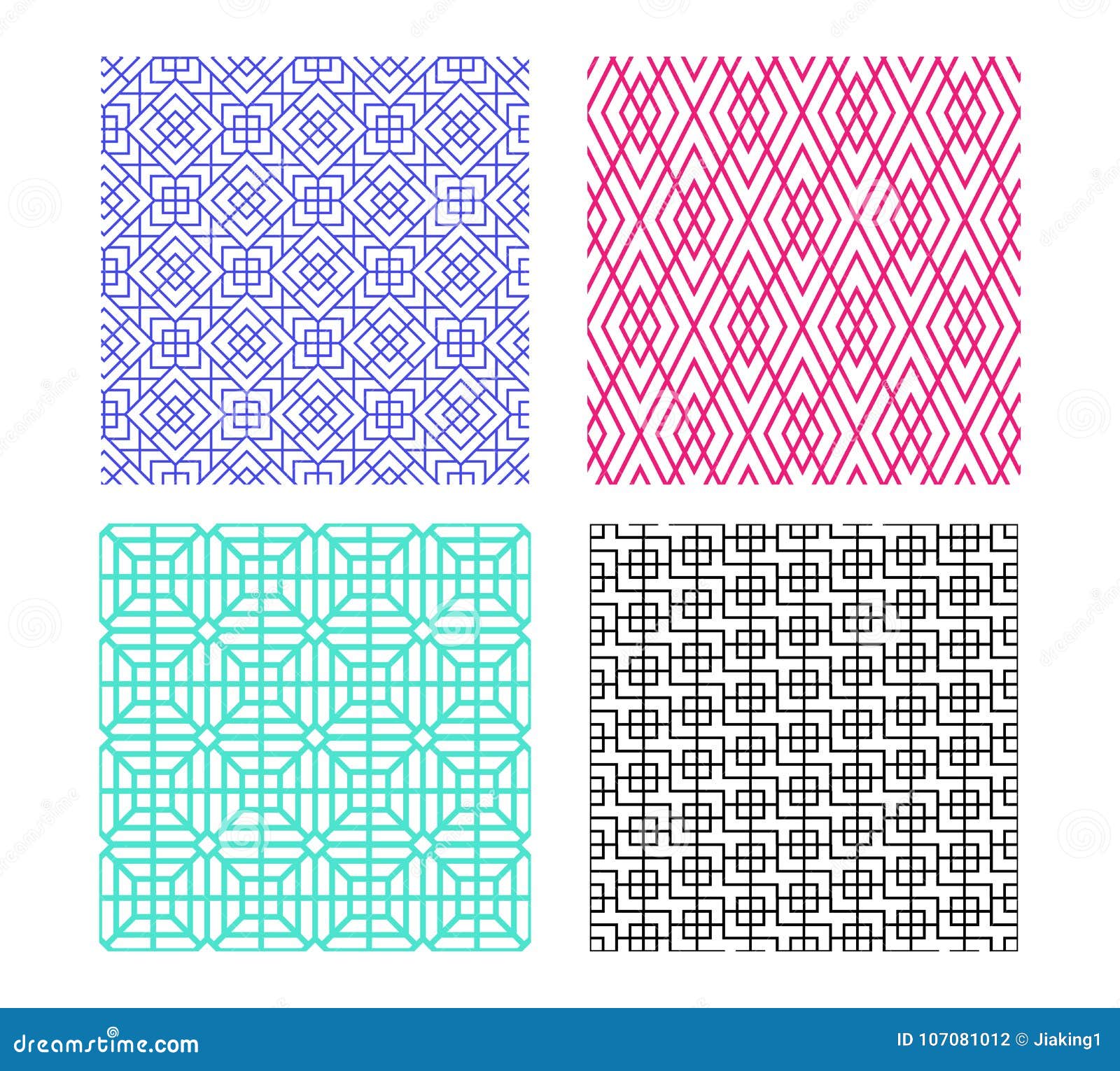 Seamless Korean Pattern With Jeju Islands Landmarks On White Background ...