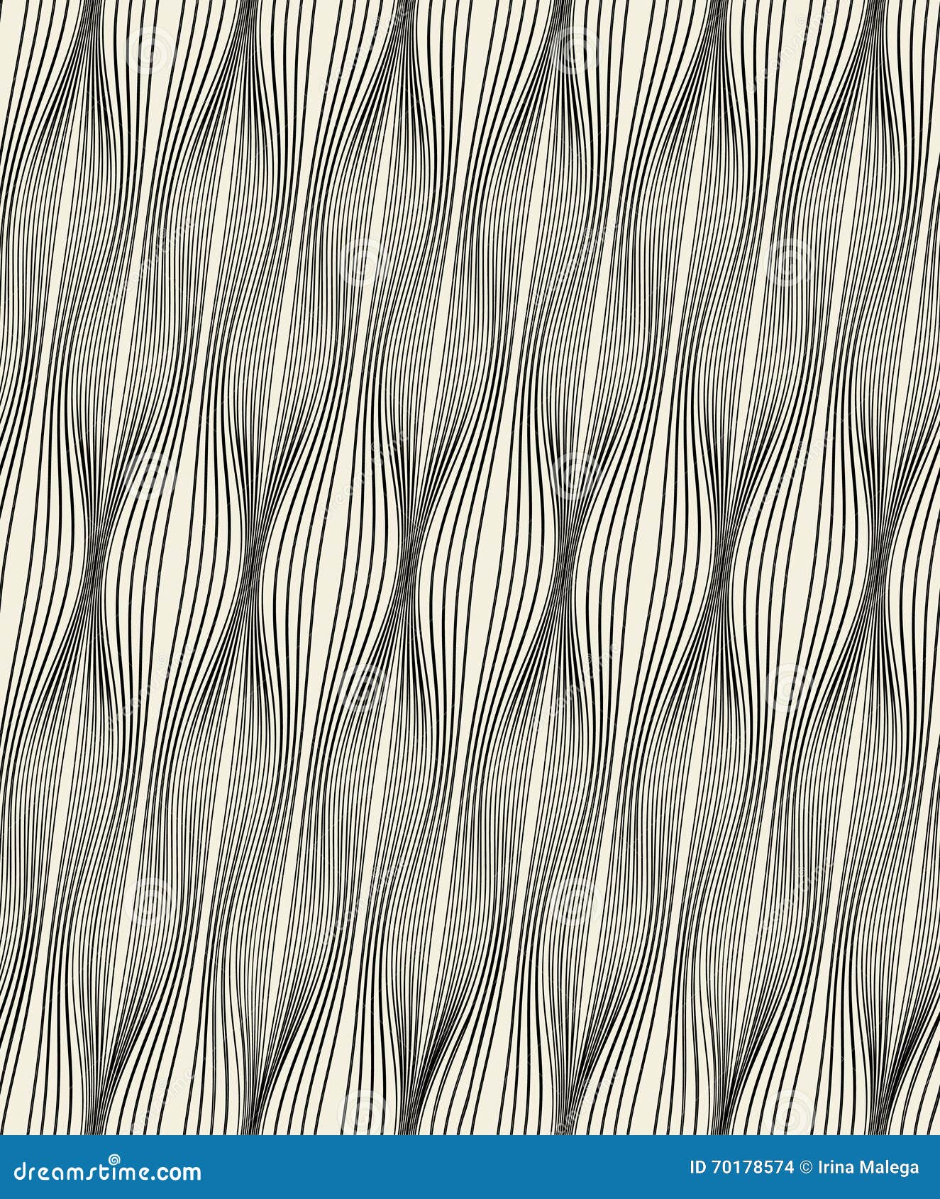 Seamless Linear Wavy Texture. Stock Vector - Illustration of clots ...