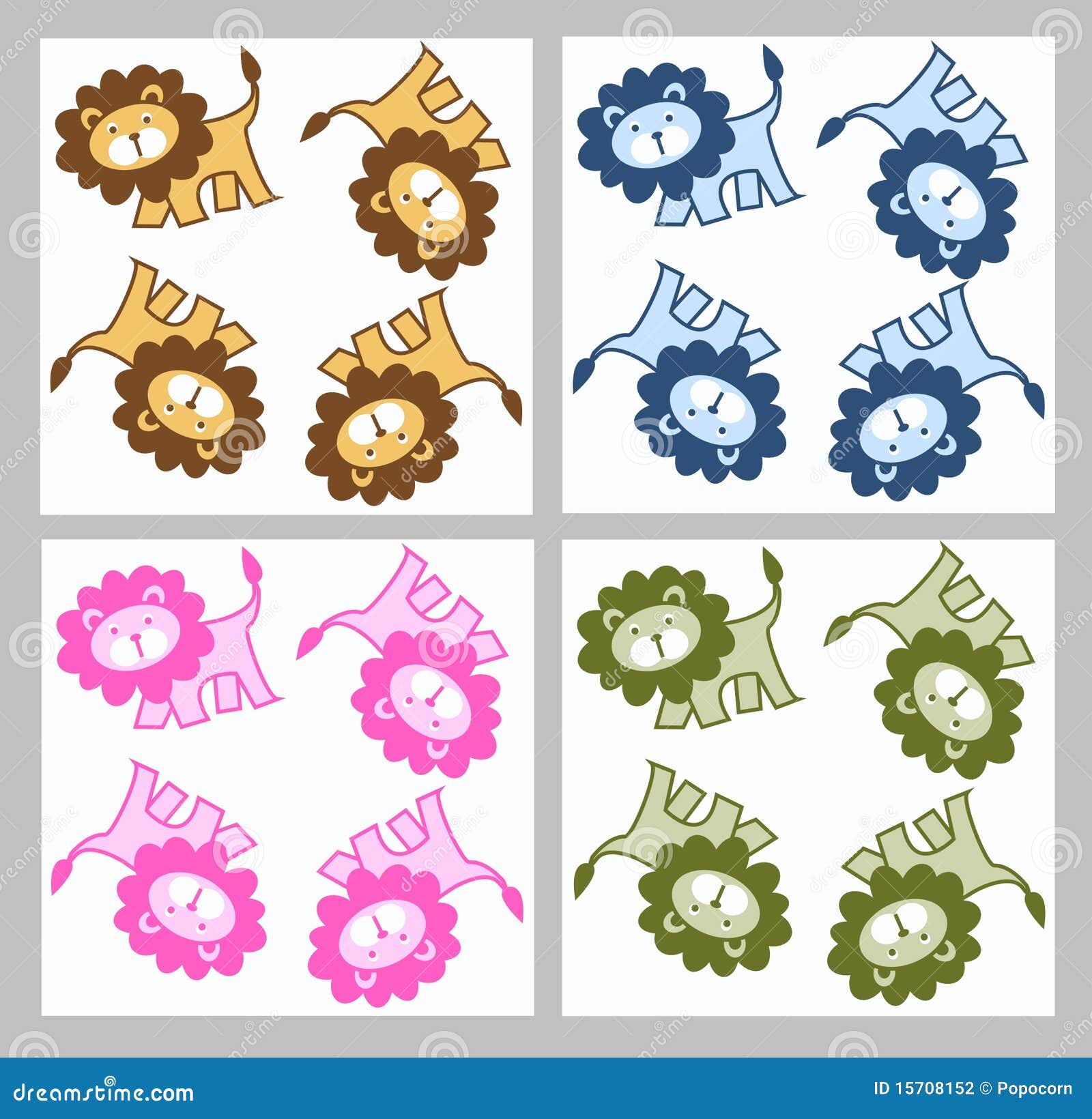 Seamless lion pattern stock vector. Illustration of children - 15708152