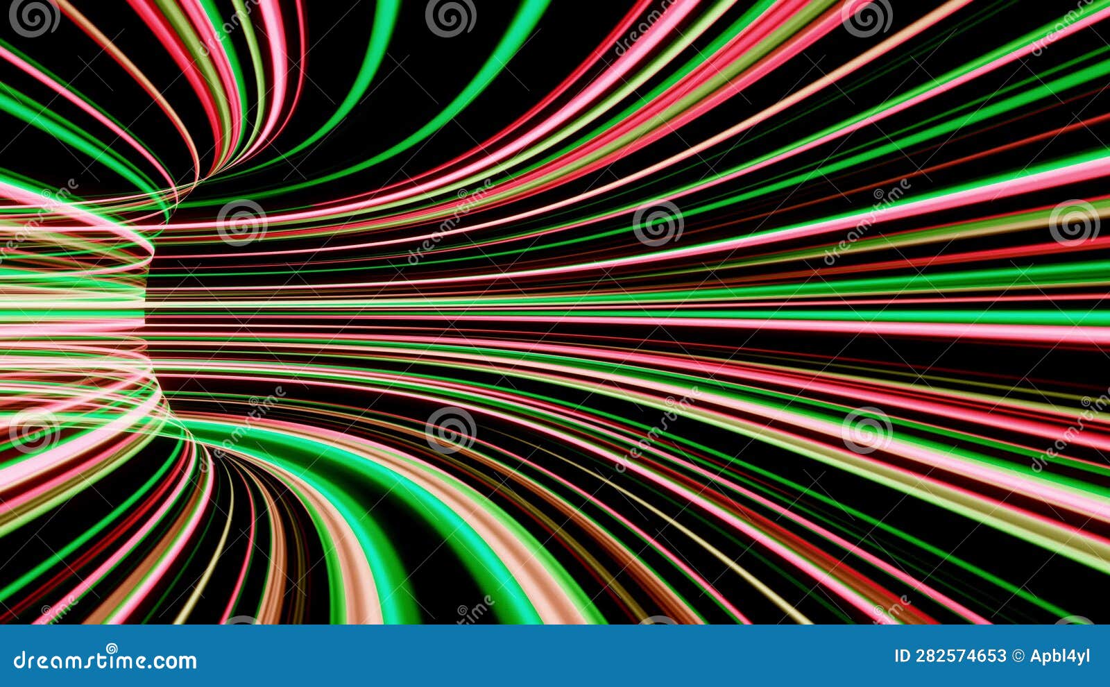 Seamless Loop Abstract Light Streaks Effect Animation. Twisted Light ...