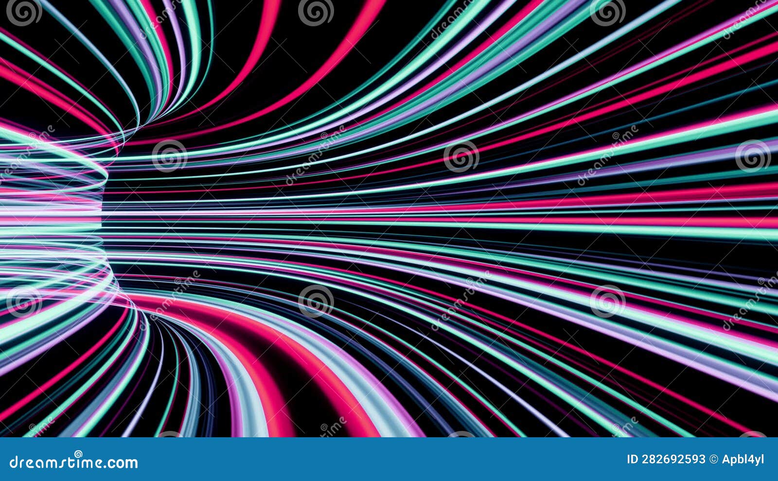 Seamless Loop Abstract Light Streaks Effect Animation. Twisted Light ...