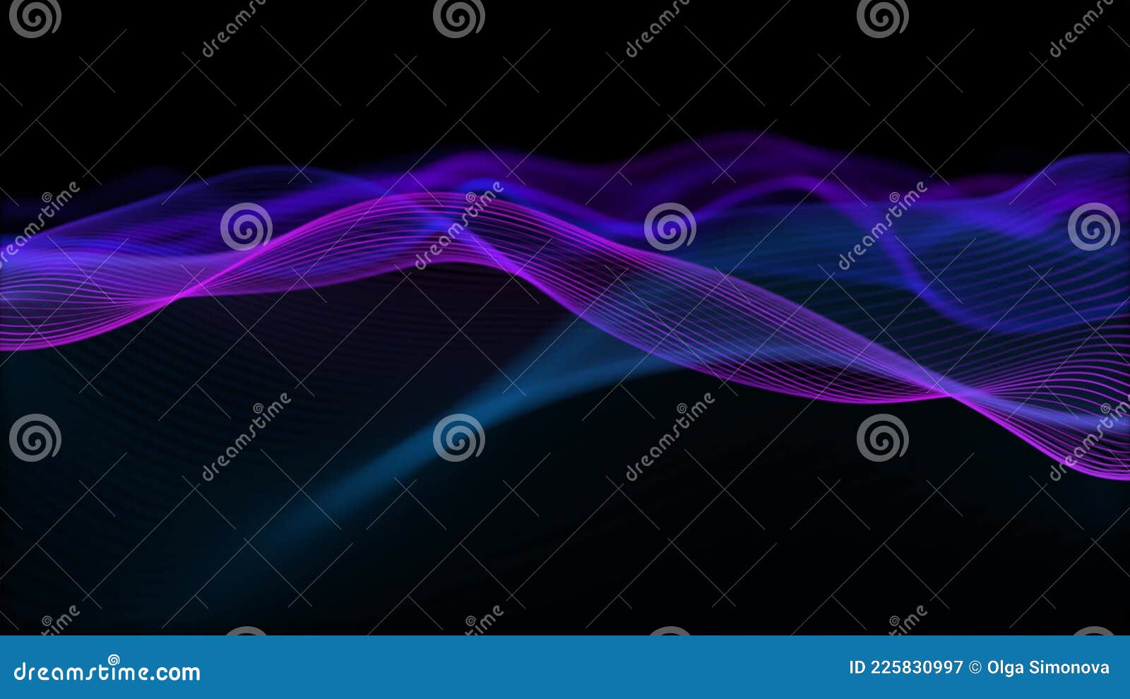 Seamless Loop Abstract Neon Wave Stock Video - Video of night, string ...