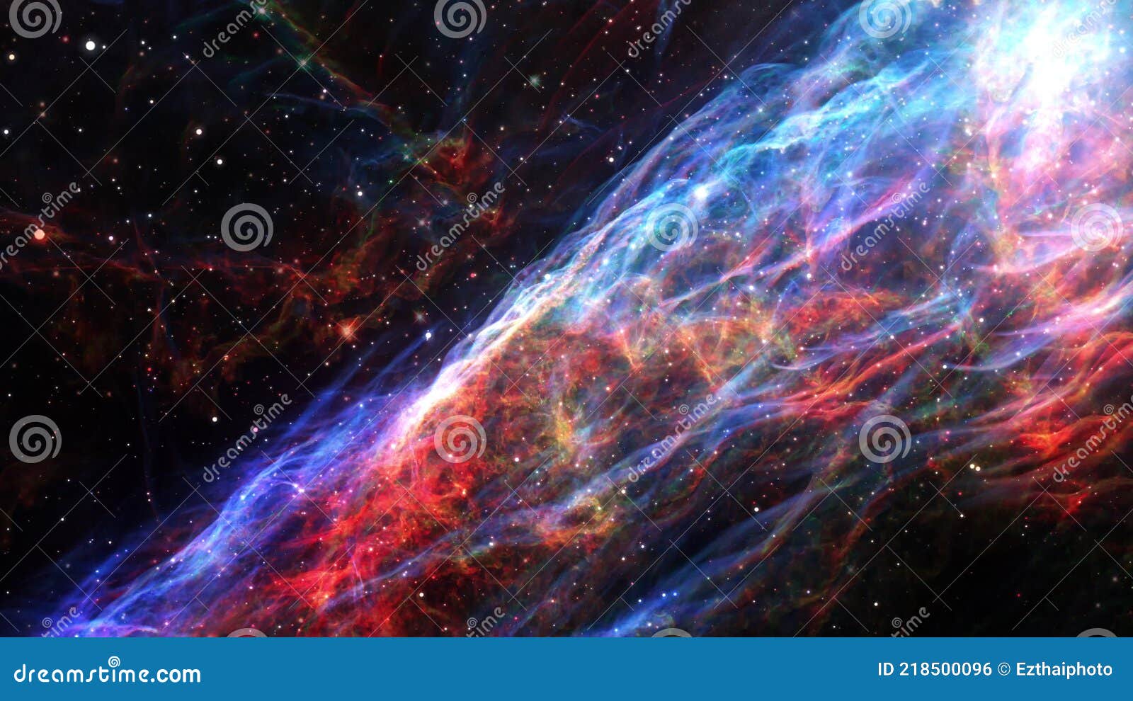 Seamless Loop 3D Space Flight Flying into the the Veil Nebula or NGC ...