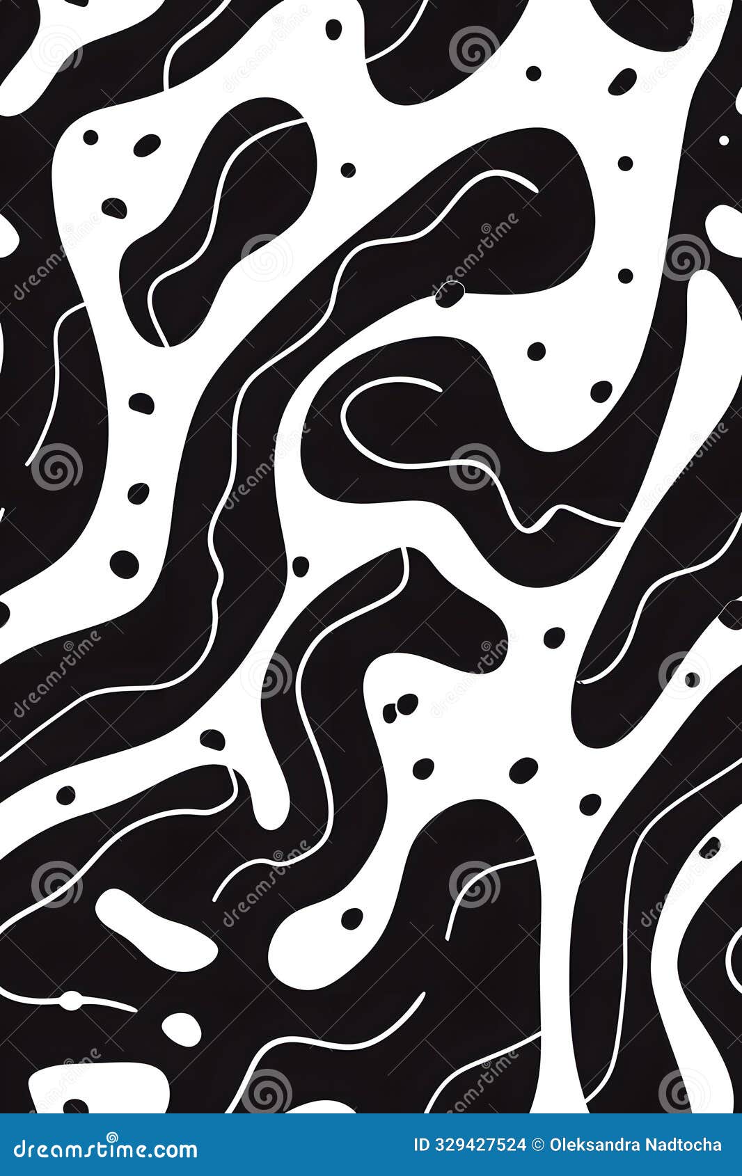 Abstract, Artistic, and Contemporary Monochrome Organic Fluid Shapes ...