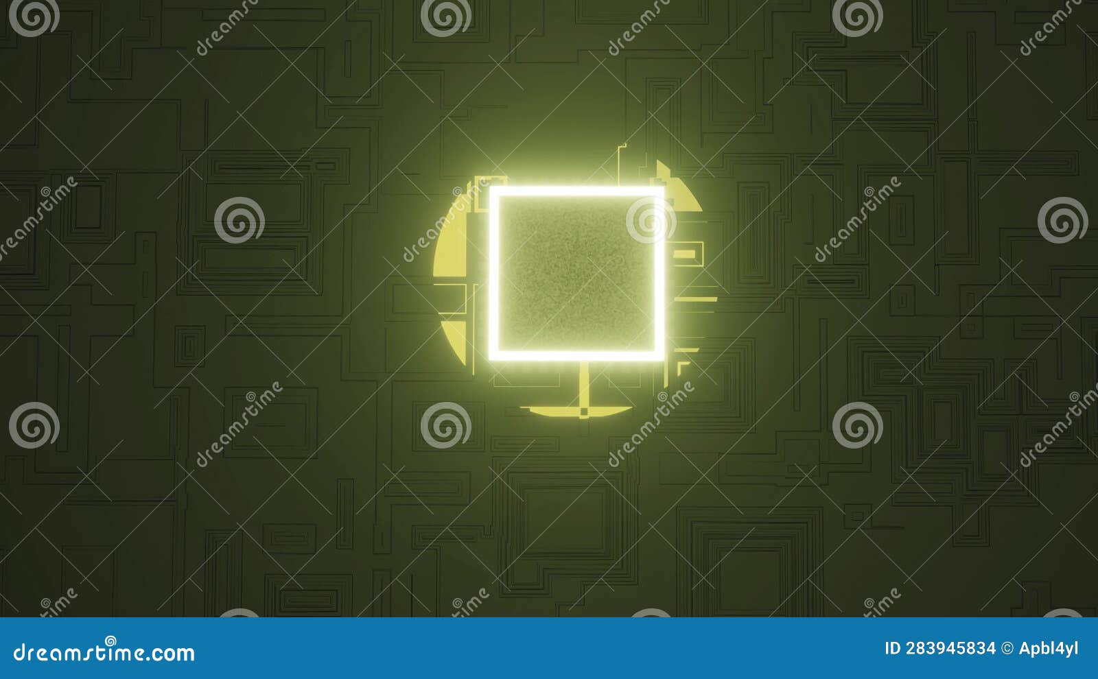 Seamless Loop High Tech CPU Processing Data 3D Animation. Signals from the Chip are Flowing ...