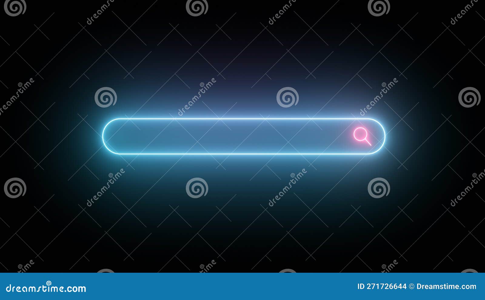 Seamless Loop Magnifying Glass Searching Bar Flicker Neon Light Button ...