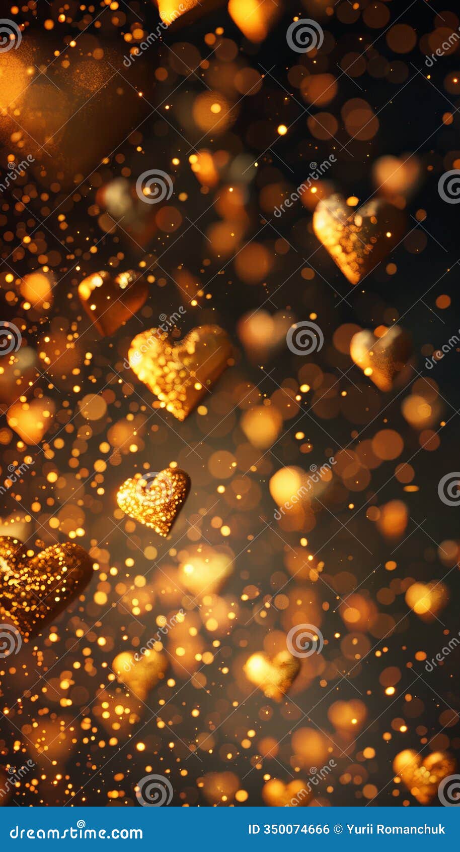 Seamless Looping Heart Background with Shimmering Particles for ...