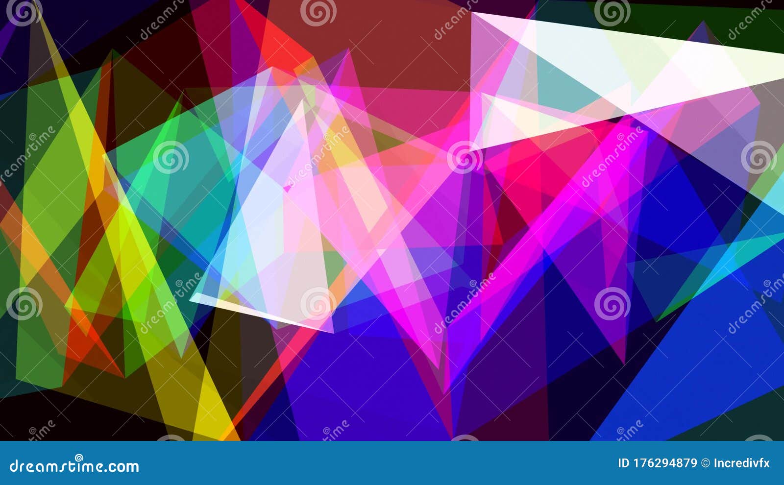 Abstract Translucent Rainbow Moving Geometric Triangle Shapes - 4K ...