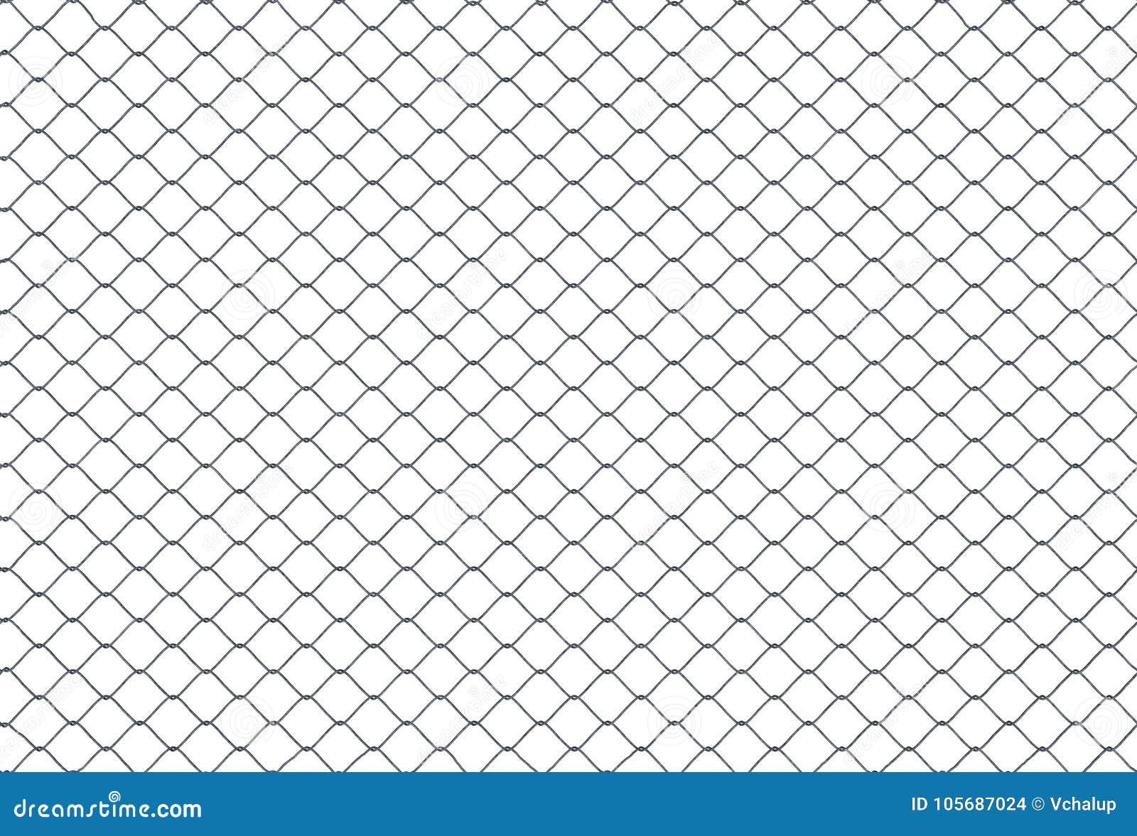 Seamless Looping Texture Of Metallic Chain Link Fence On White ...