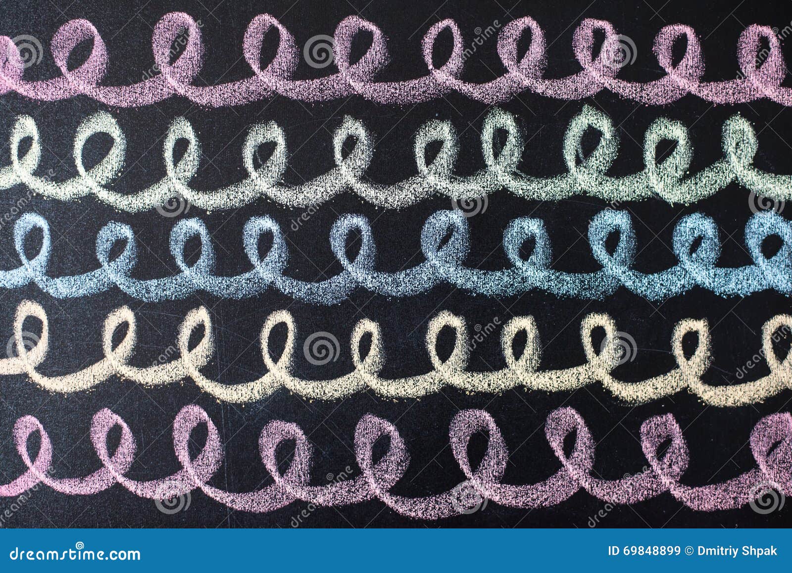 Seamless Loops Pattern. Different Colors Stock Image - Image of grunge ...