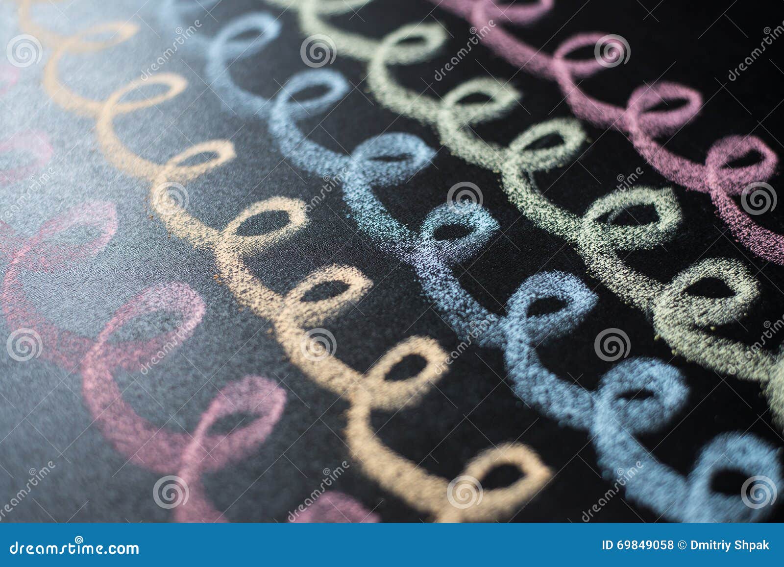 Seamless Loops Pattern. Different Colors Stock Photo - Image of knit ...