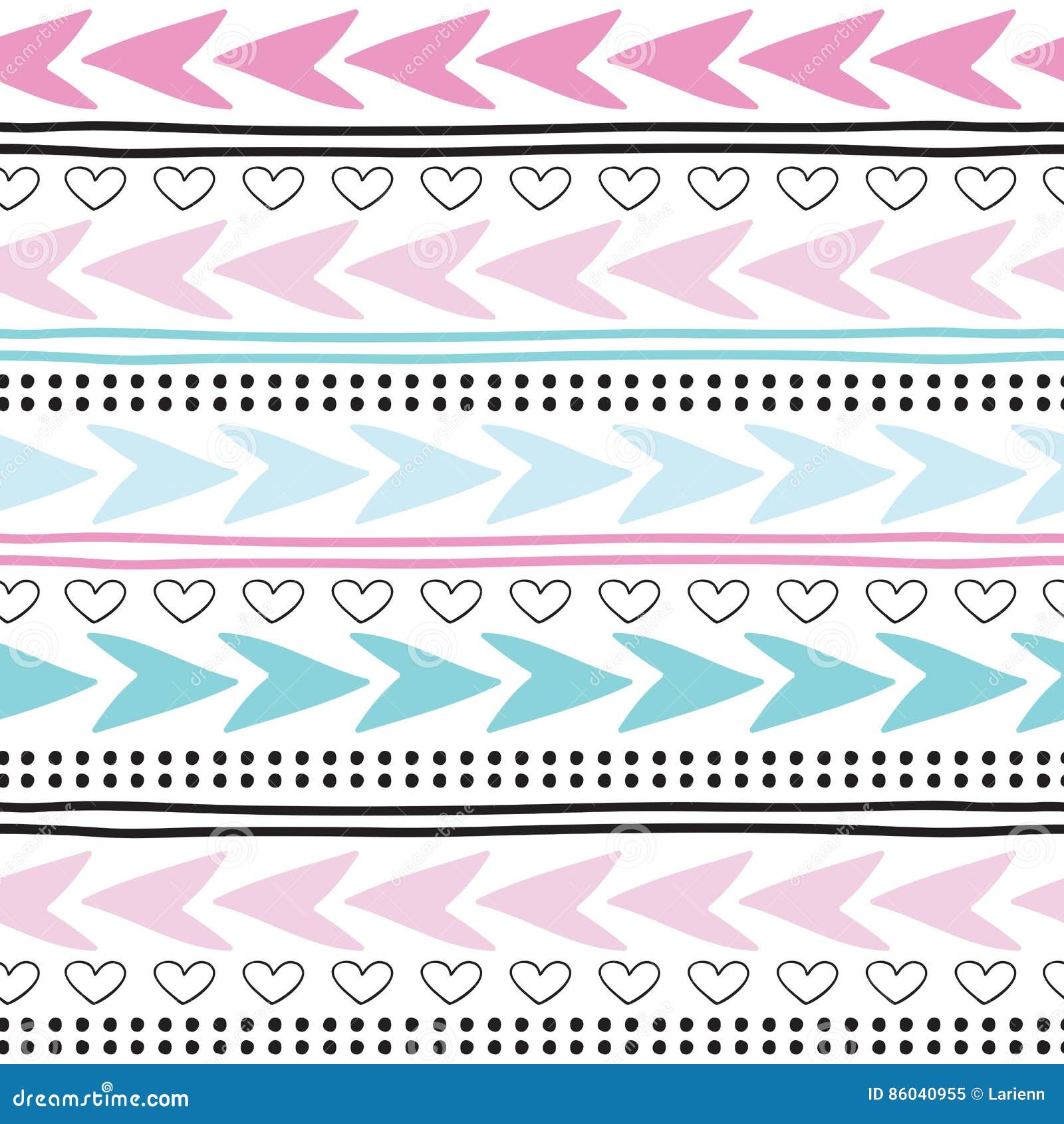 Seamless Love Arrow Aztec Pattern Vector Illustration Stock Vector ...