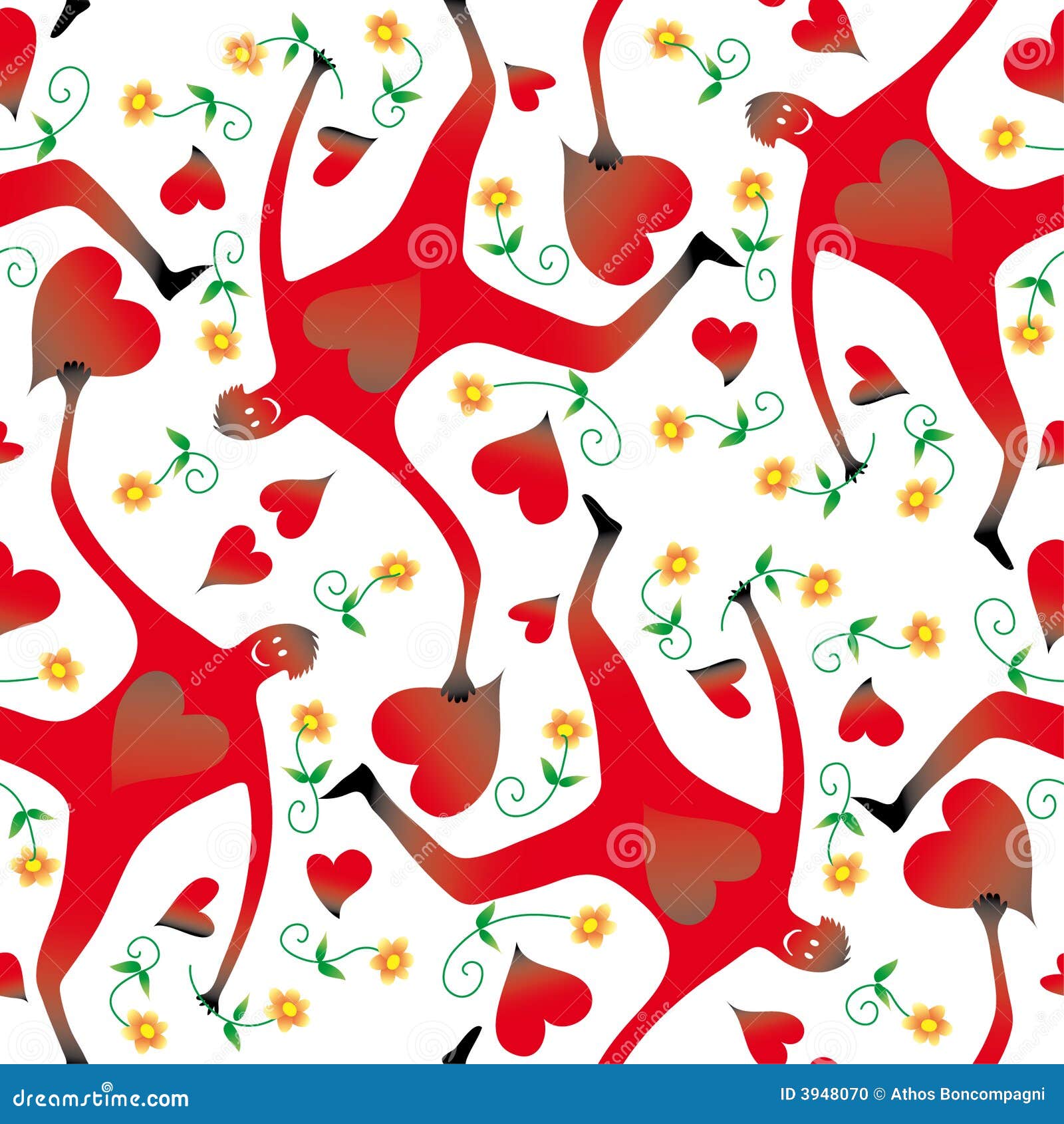 Seamless love pattern stock vector. Illustration of seamless - 3948070