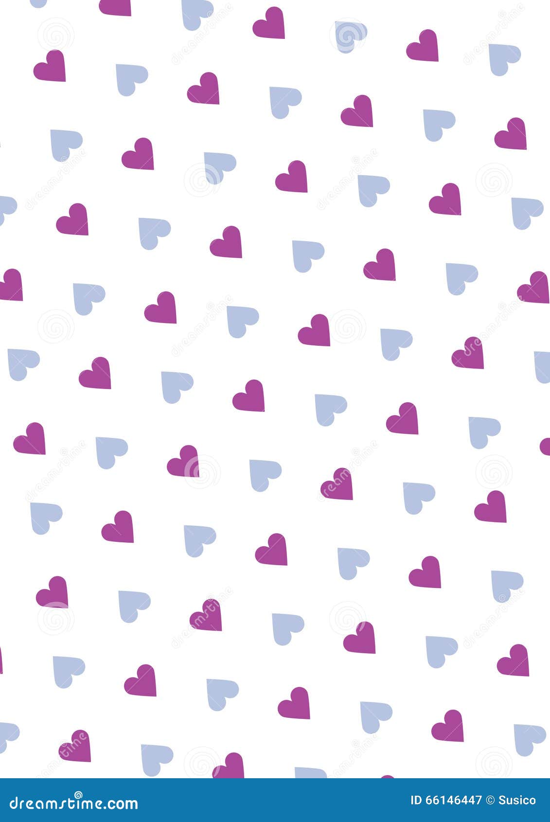 Seamless Love Pattern Background with Hearts. Vector Repeating Texture ...