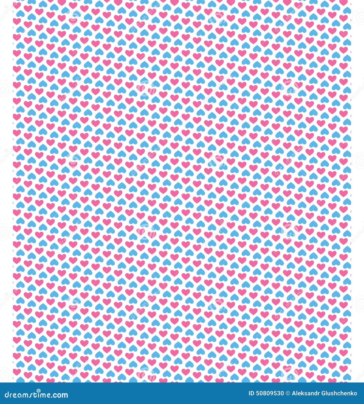 Seamless Love Pattern. Blue And Pink Hearts Isolated On White Stock ... Seamless Love Pattern. Blue And Pink Hearts Isolated On White Stock ...