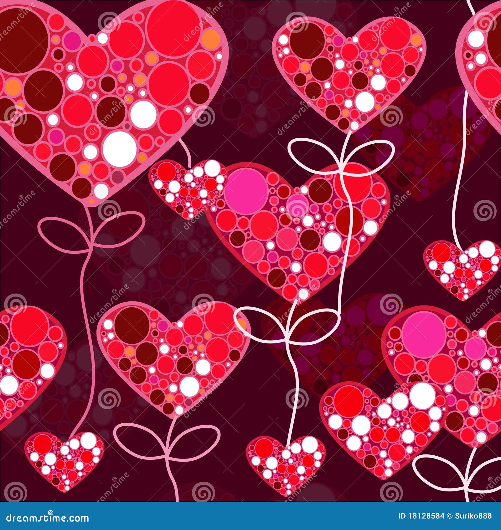 Seamless love texture stock vector. Illustration of decoration - 18128584