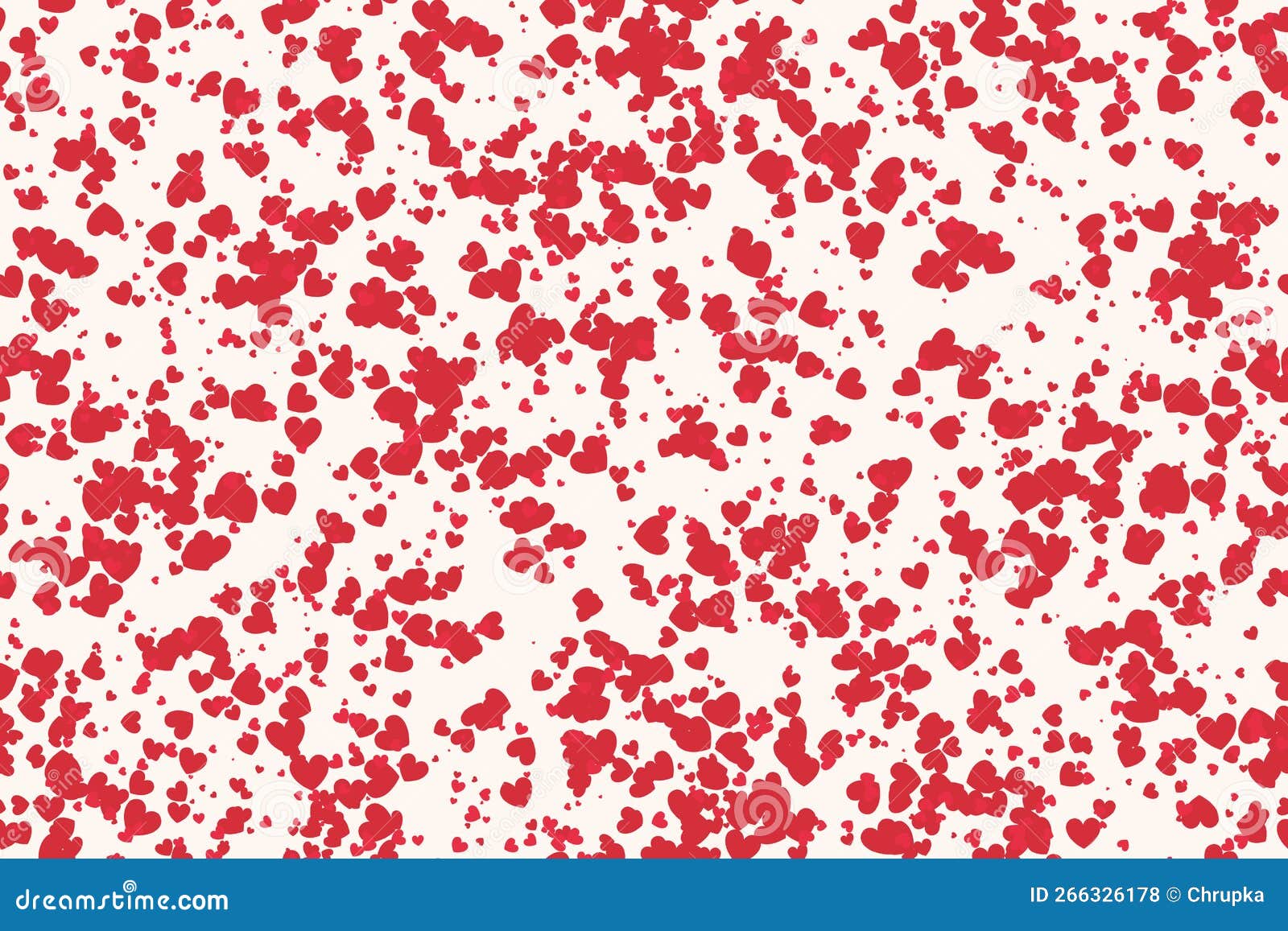 Seamless Love, Valentine`s Day Pattern with Scattered Tiny Hearts Stock ...