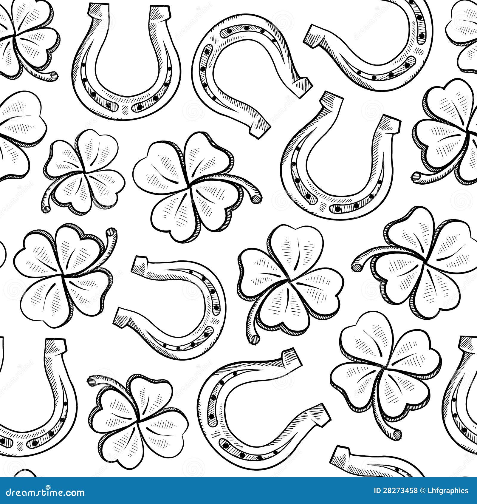 Seamless Luck Vector Background Stock Vector - Illustration of talisman ...
