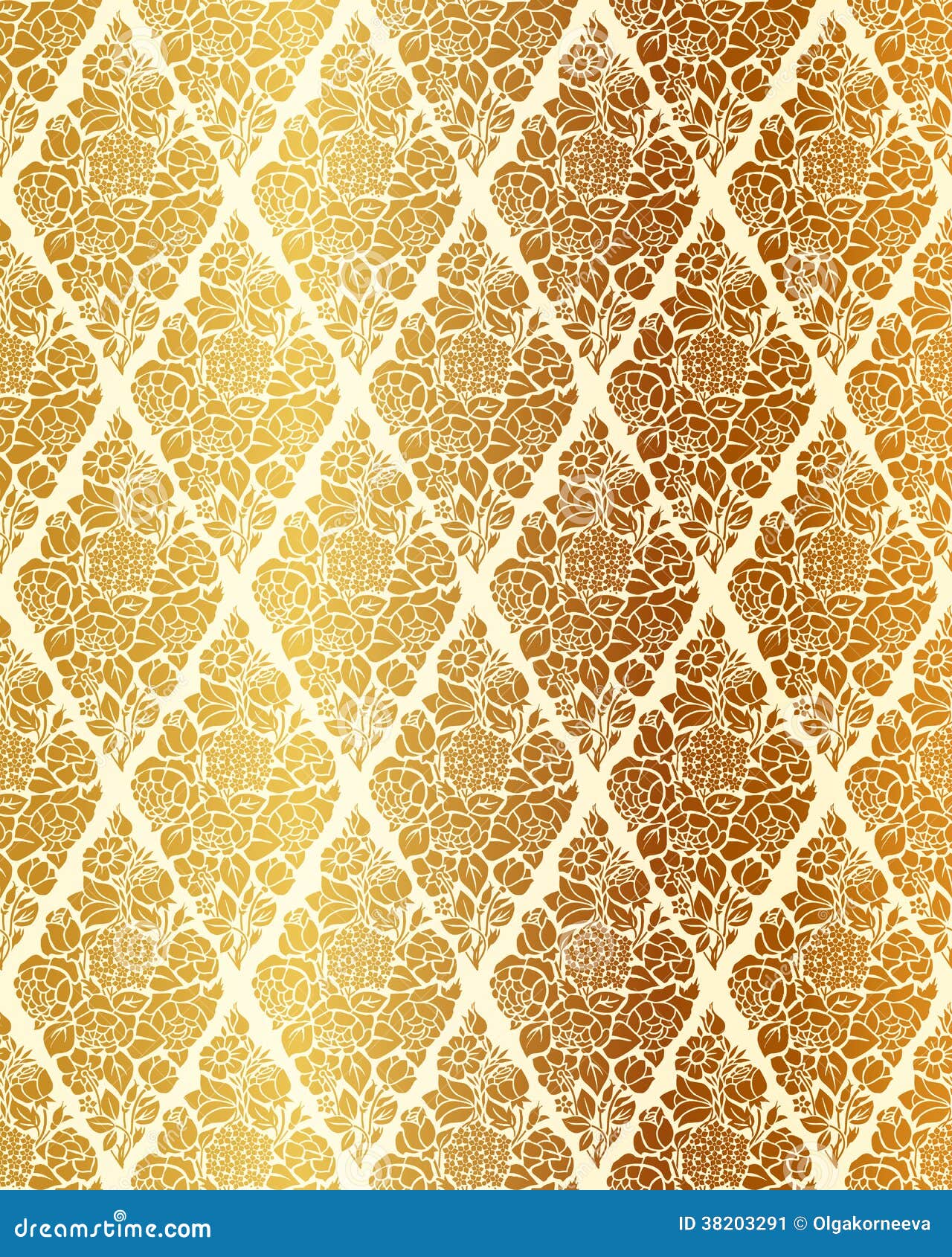 Seamless Luxury Vector Vintage Pattern Stock Vector - Illustration of ...