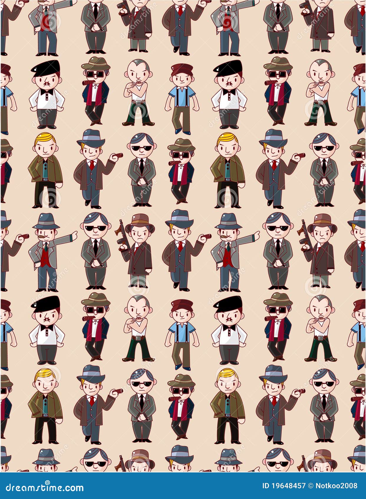 Seamless mafia pattern stock vector. Illustration of color - 19648457