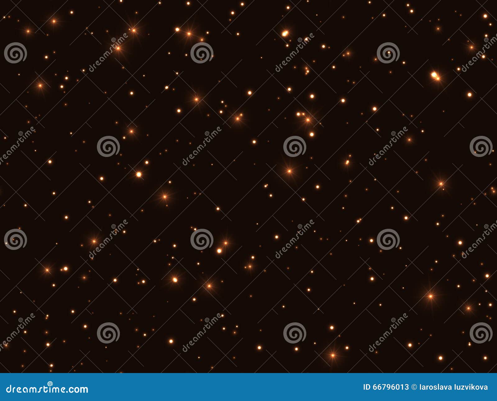 Seamless Magic Yellow Night Sky Star Pattern Black Background Stock ...