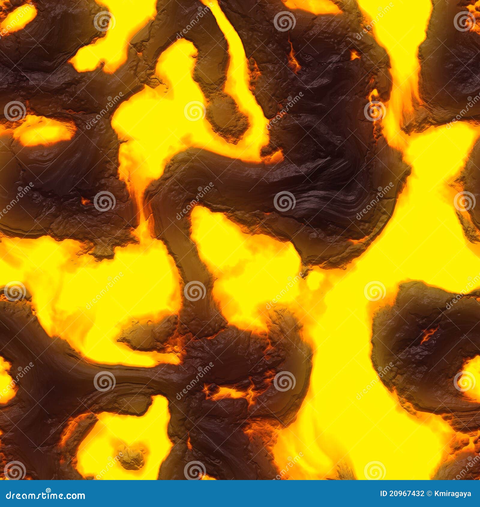 Seamless Magma or Lava Texture Stock Illustration - Illustration of ...
