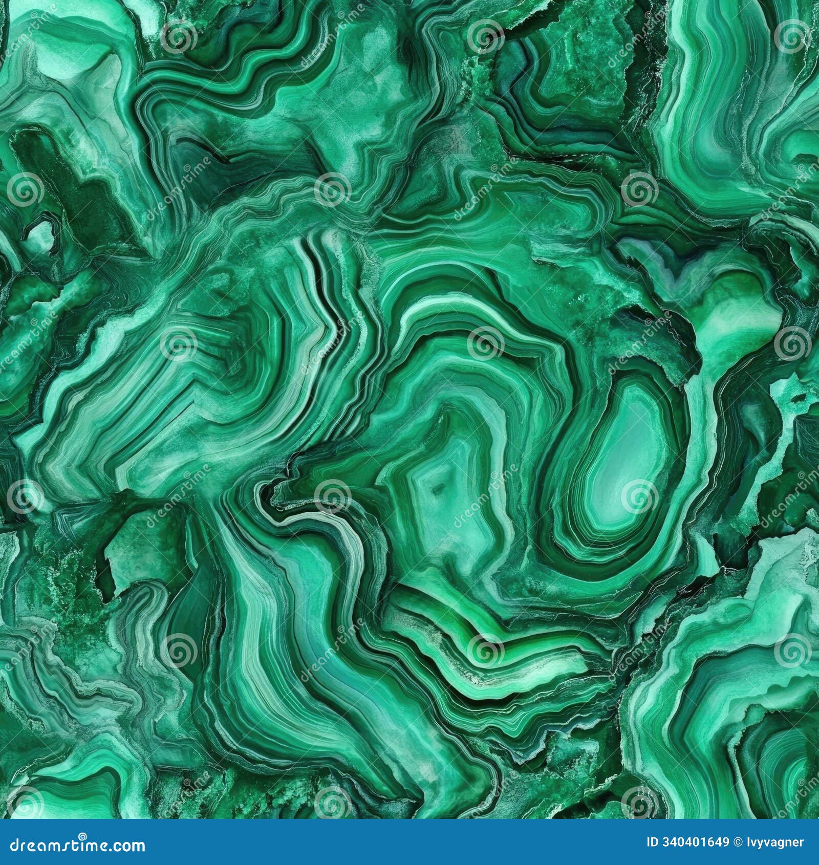 Seamless Malachite Texture with Concentric Circles, Deep Green Tones Stock Image - Image of ...