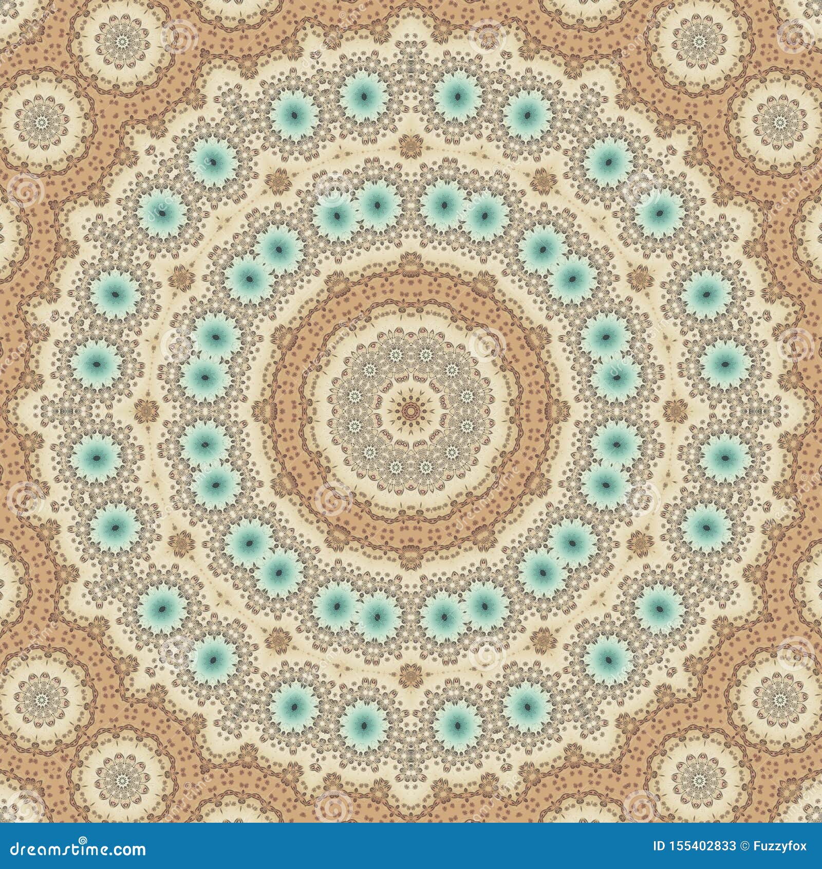 Seamless Mandala Round Circle Asian Traditional Pattern Stock ...