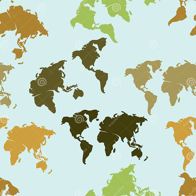 Seamless map pattern stock vector. Illustration of green - 9689149