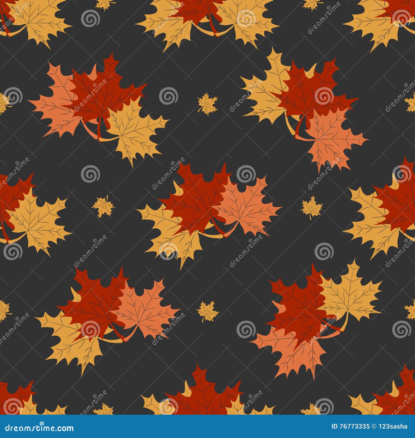 Seamless Maple Leafs Pattern Stock Vector - Illustration of vector ...