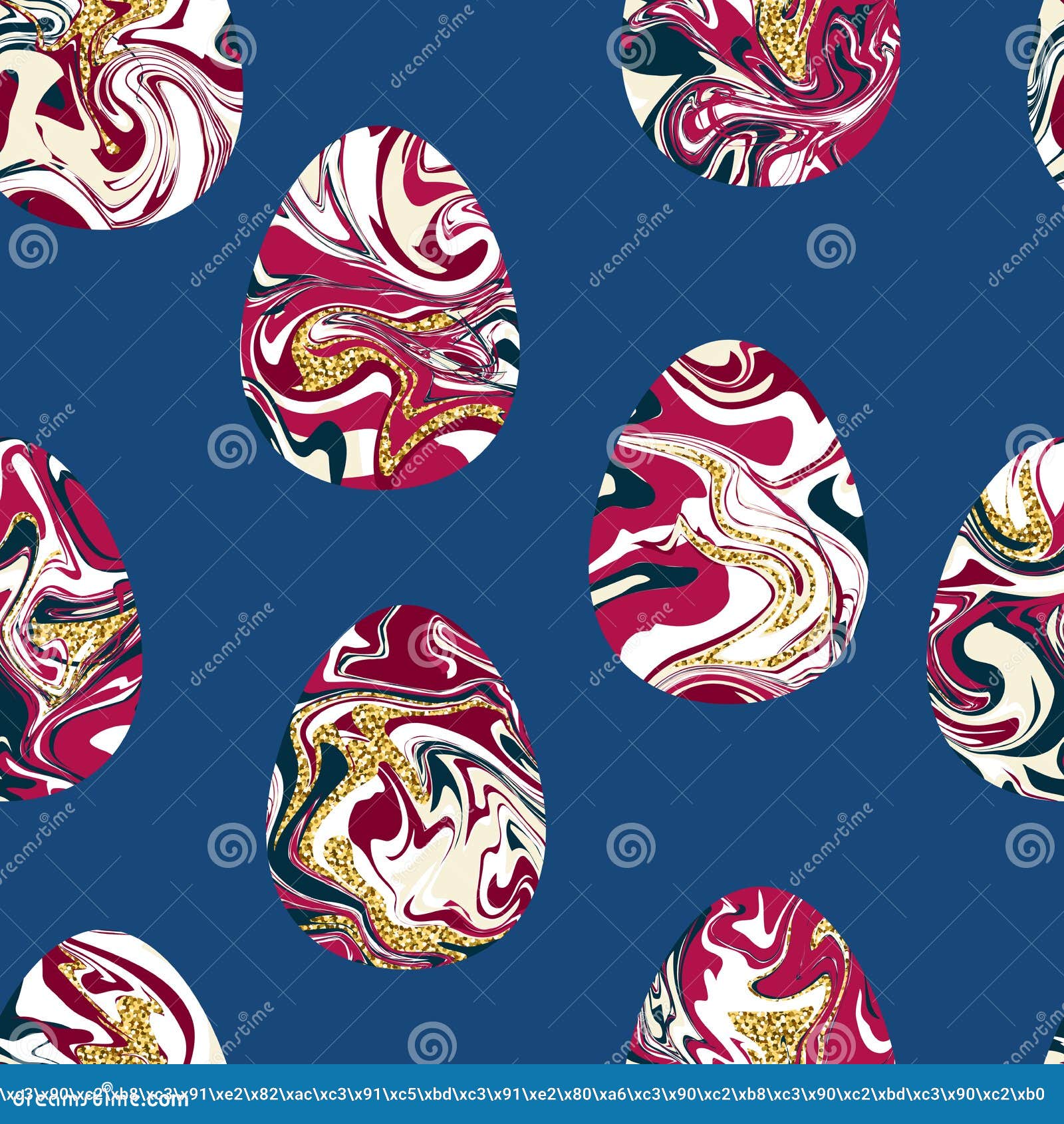 Seamless Marble Texture Eggs Pattern Royalty-Free Illustration ...